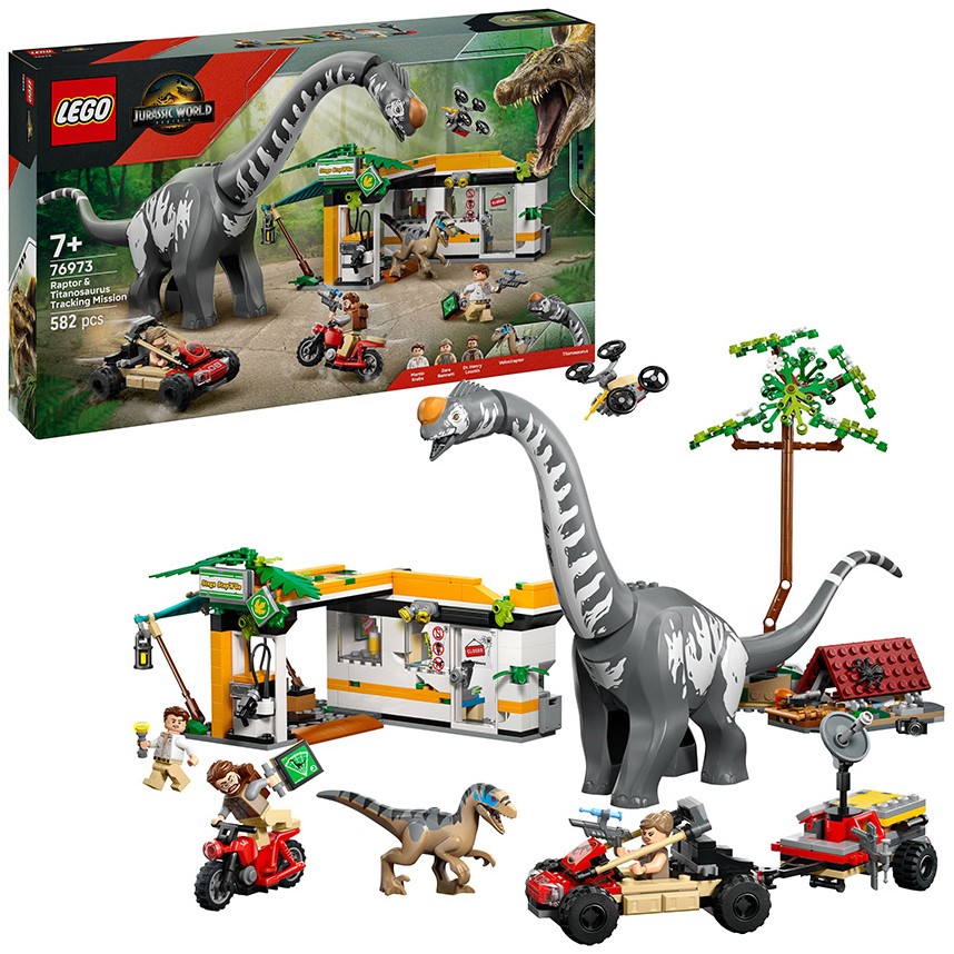LEGO Jurassic World™ Raptor en Titanosaurus opsporingsmissie - 76973 ...